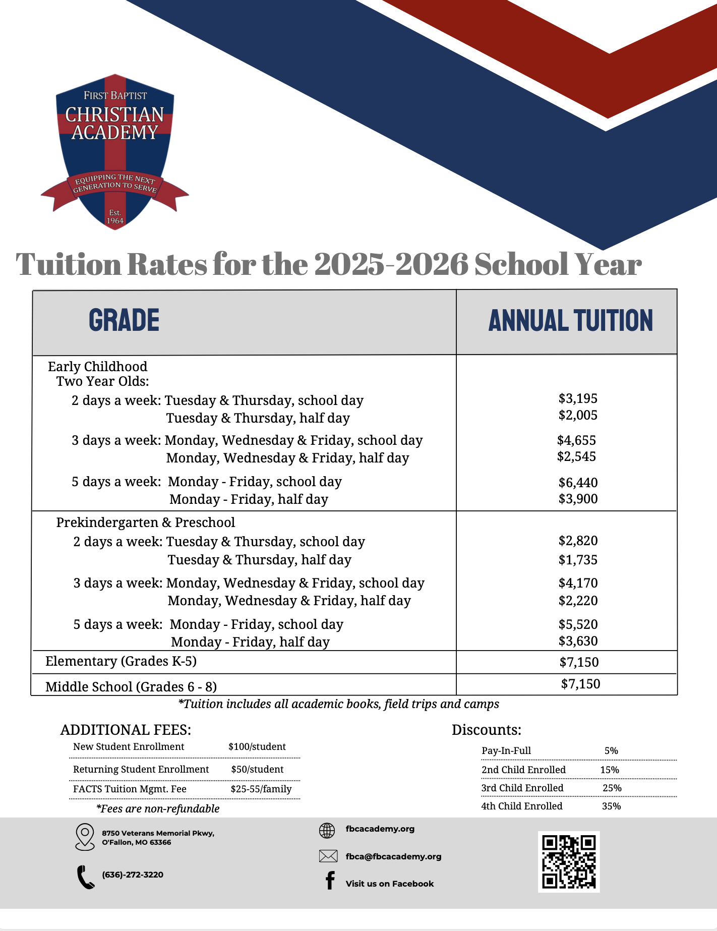 Tuition Rates 25-26 | First Baptist Christian Academy First Baptist ...